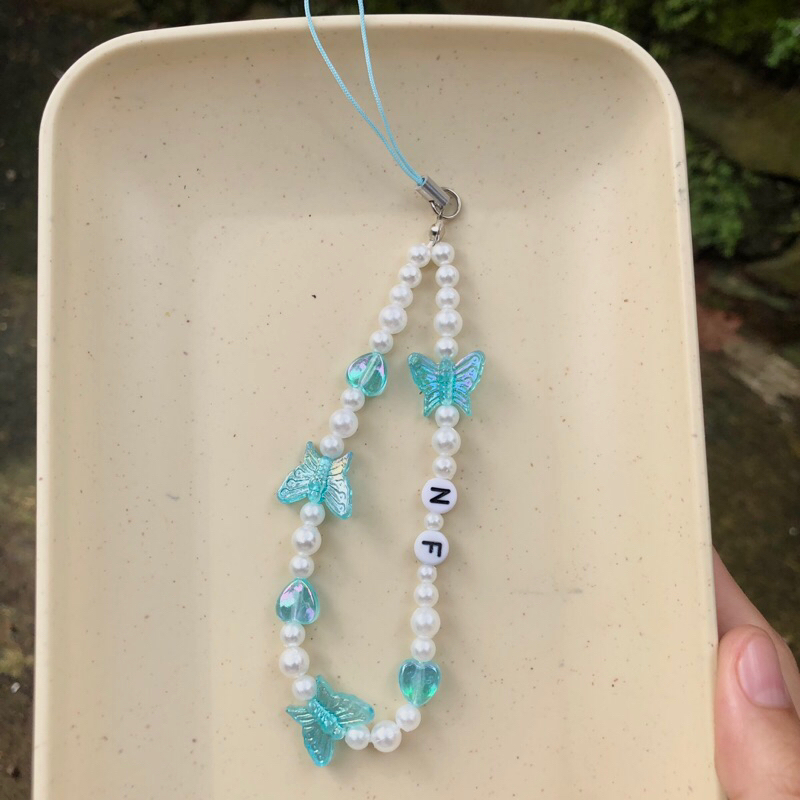 Jual (PART 2) PHONE STRAP PASTEL GEMES PAKAI NAMA / GANTUNGAN HP CUTE ...