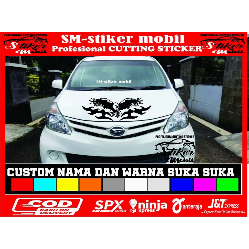 Jual stiker mobil stiker kap depan stiker cutting sticker variasi mobil ...