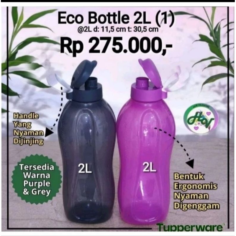 Jual ECO bottle 2 liter Tupperware | Shopee Indonesia