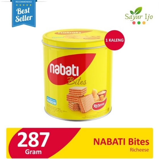 Jual RICHEESE Nabati Bites Cheese Wafer 287 Gram / Kaleng Biskuit Kue ...