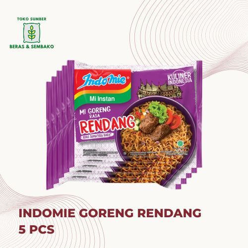 Jual Mie instant INDOMIE goreng rendang (5 pcs) | Shopee Indonesia