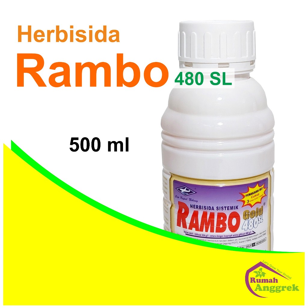 Jual Herbisida Rambo Gold 480 SL 500 ml Cap Kapal Terbang obat racun ...