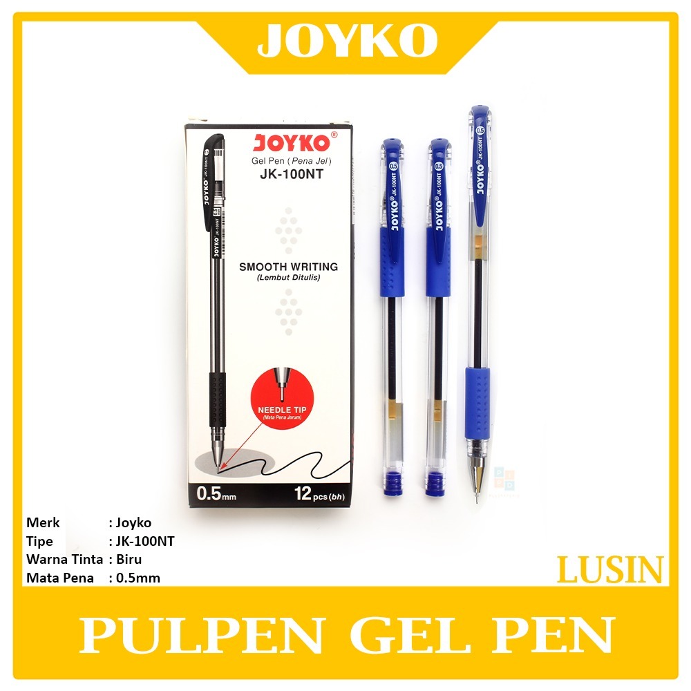 Jual JOYKO - Pulpen Gel Pen JK-100NT Tinta Biru - LUSIN | Shopee Indonesia
