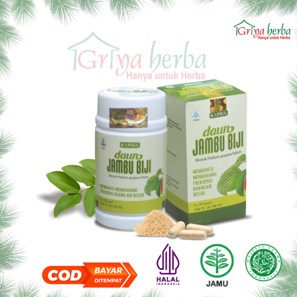 Jual kapsul daun jambu biji tazakka isi 60 kapsul herbal alami untuk ...