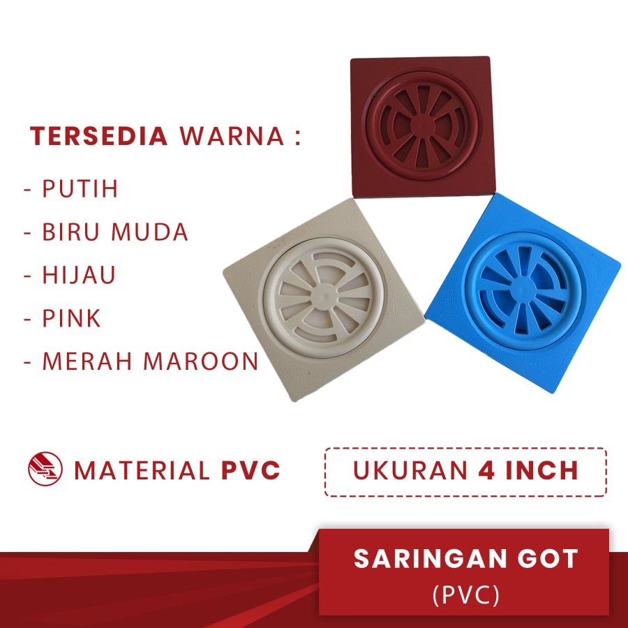 Jual Saringan Got PVC / Saringan Air Kamar Mandi Floor Drain | Shopee ...