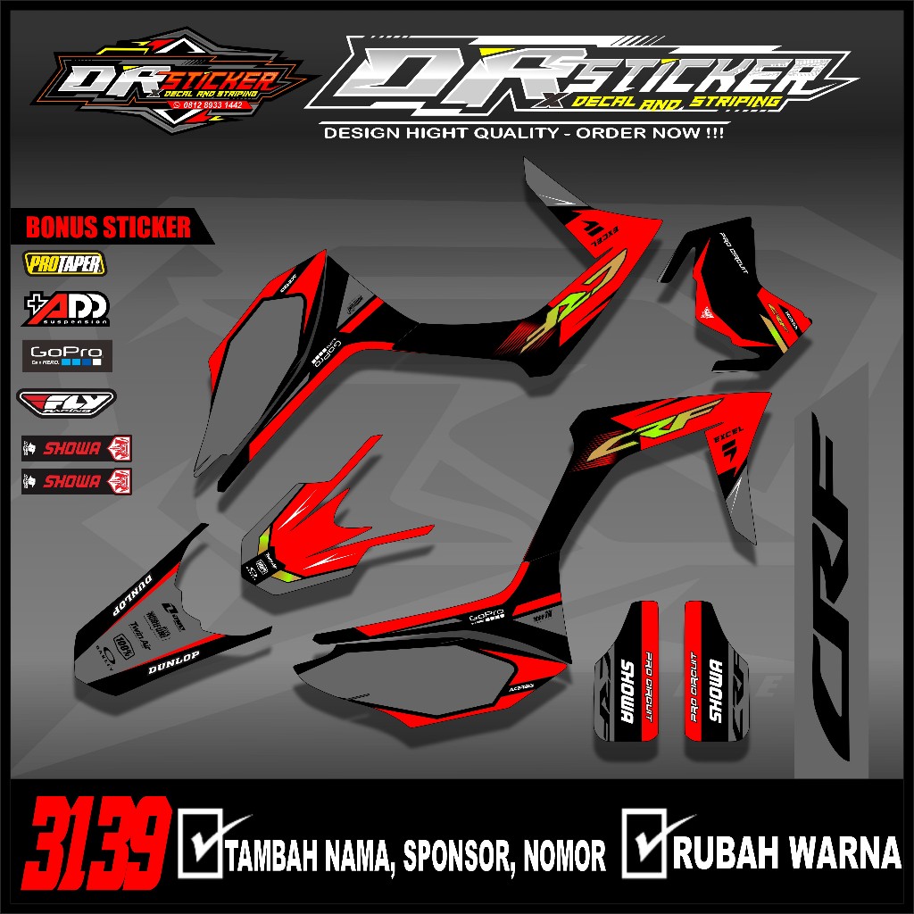 Jual STIKER STRIPING CRF 150 L SEMIFULL DESAIN RACING - STRIPING CRF ...