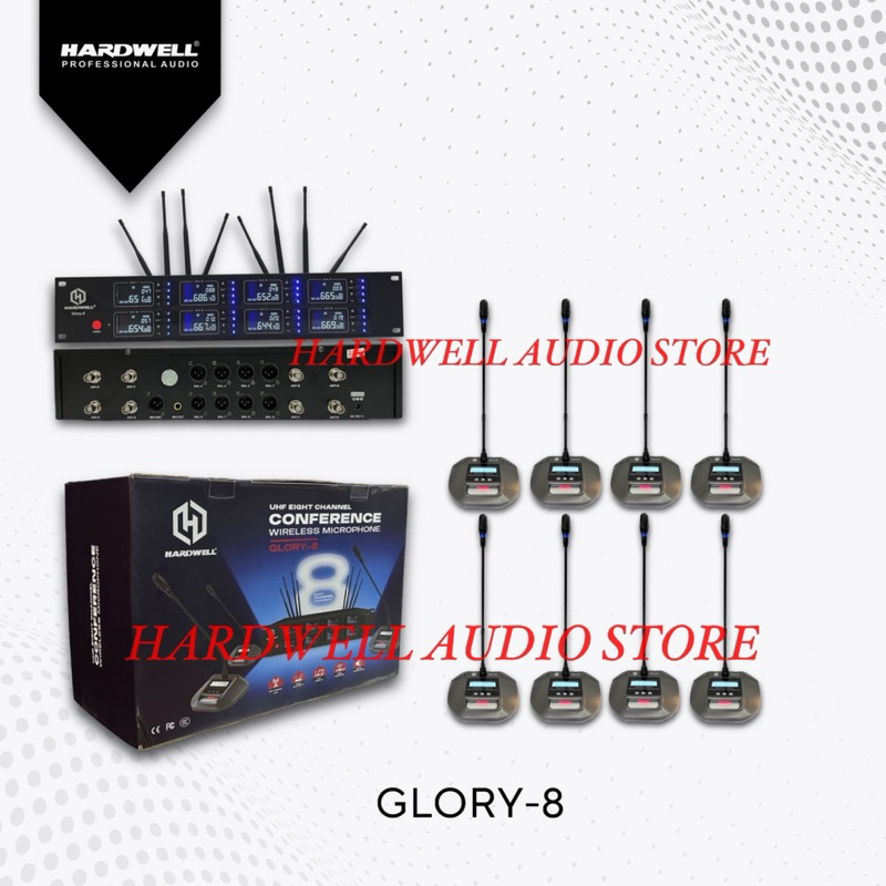 Jual Mic Wireless Conference Hardwell 8 Mic Glory 8 Original Wireless ...