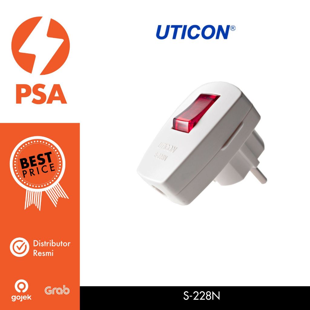Jual Steker+Saklar Lampu Uticon S-228N | Shopee Indonesia