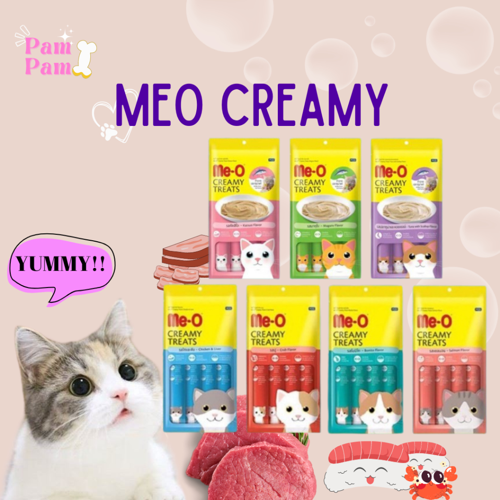Jual MeO Creamy Treats Kucing Snack Makanan Kucing Me-O Isi 4 pcs ...