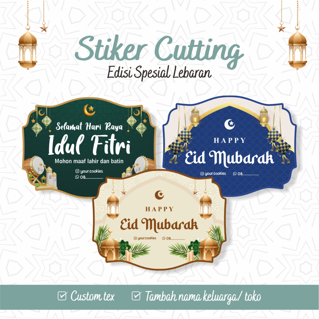 Jual Sticker Idul Fitri Ramadhan Lebaran Eid Label Tag Parcel Hampers ...