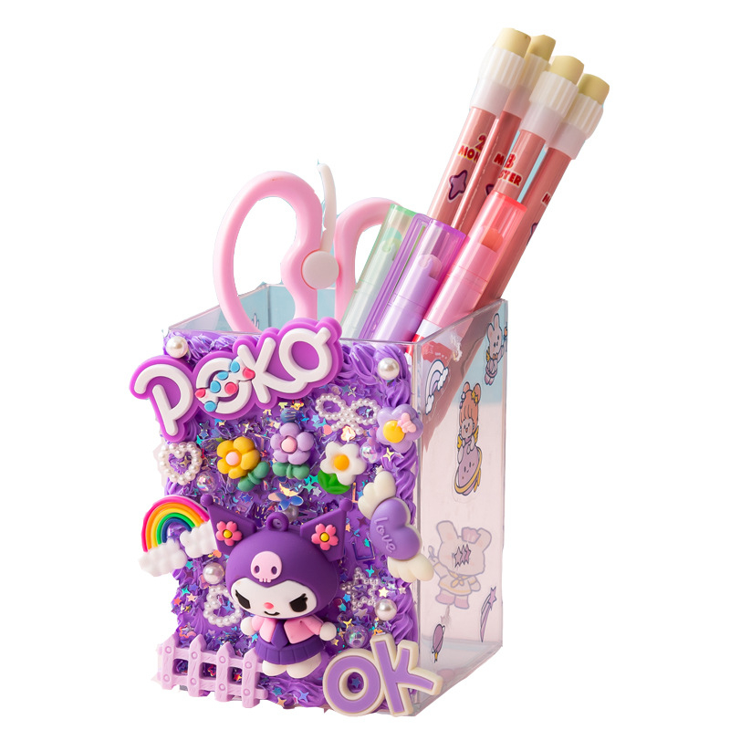 Jual DIY Deco Cream Kit/Tetapkan Kotak Pen/Tempat pensil menghias/ Deco ...