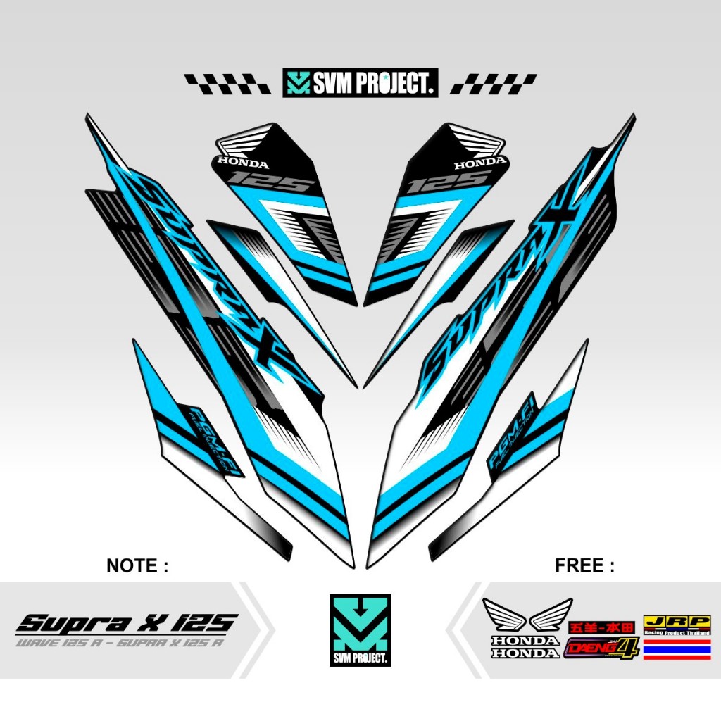 Jual STRIPING SUPRA X 125 D NEW MOTIF 41 / SUPRA BATMAN / STIKER SUPRA ...