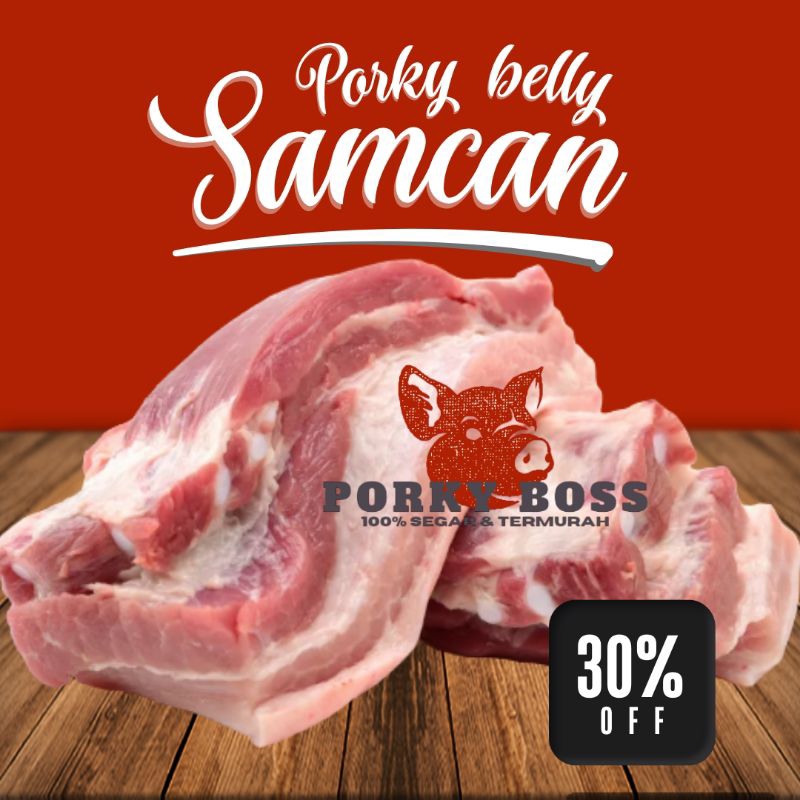 Jual DAGING BABI SAMCAN / PORK BELLY 1/2 KG | Shopee Indonesia