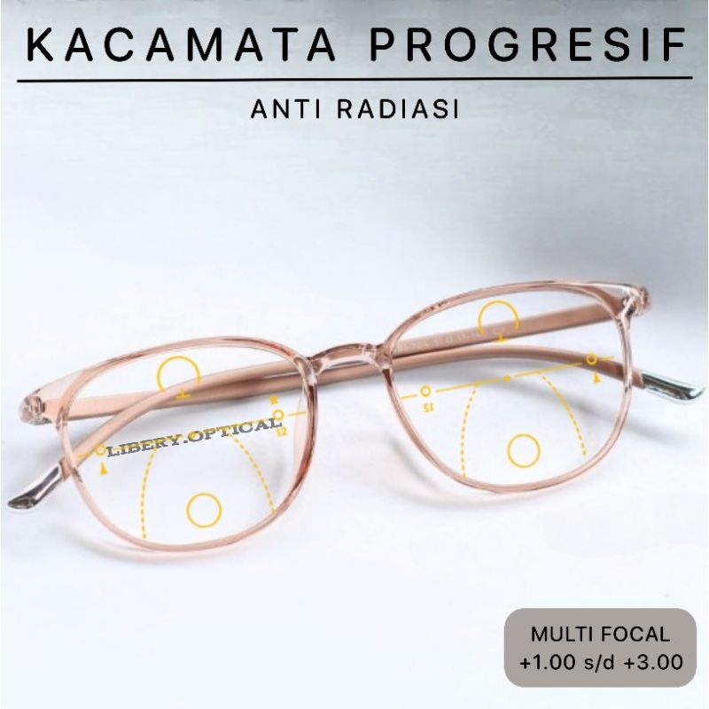 Jual Kacamata Plus Baca dan Jalan PROGRESIF Antiradiasi - Frame wanita ...