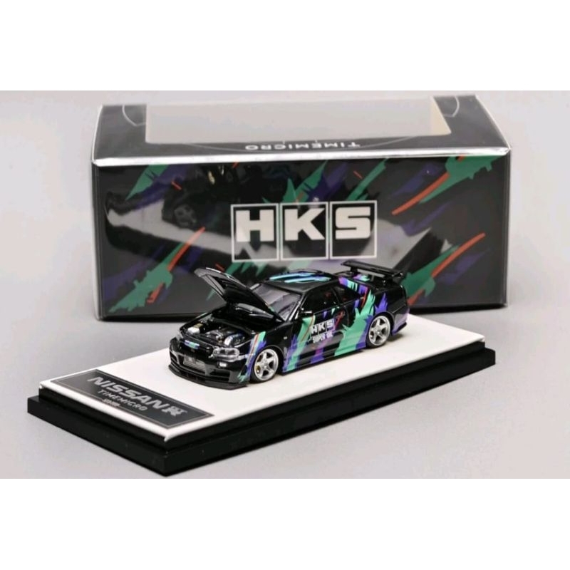 Jual Time Micro Nissan Skyline GTR R34 HKS Black | Shopee Indonesia