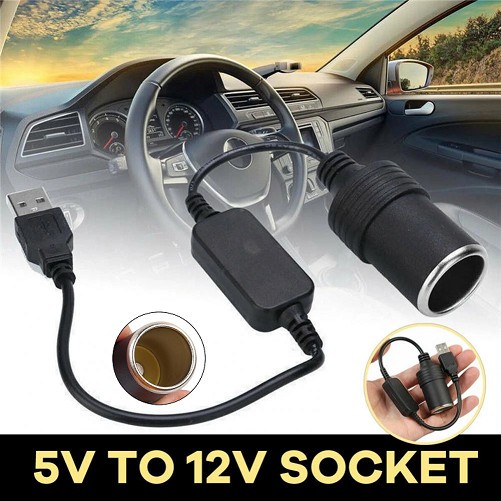 Jual Adapter Plug Mobil USB 5V to 12V Cigarette Plug Power Socket Lighter | Shopee Indonesia