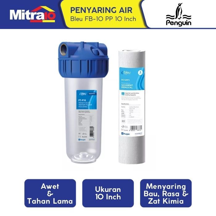 Jual Penguin Profesional Filter Penyaring Air Bleu FB-10 PP 10 Inch ...
