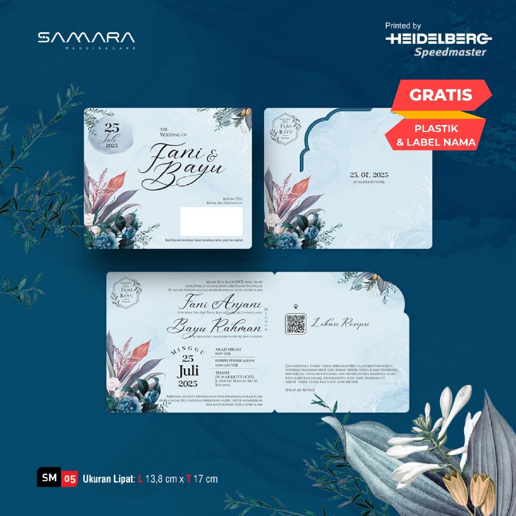 Jual Undangan Pernikahan Desain Kekinian Samara 05| Undangan Pernikahan ...