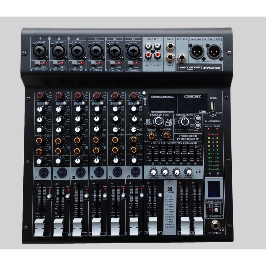 Jual Recording Tech RT Power 600 / Power600 Audio 6 channel Powered ...