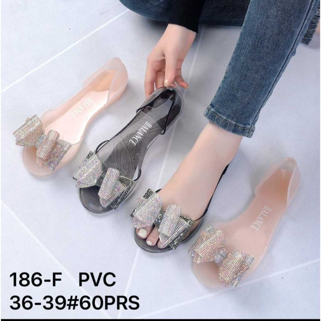 Jual flatshoes Sepatu kaca Jelly Wanita Flat Karet Import Balance ...