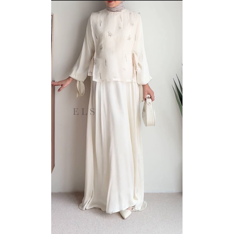 Jual Alexa Dress Gamis Silk Vest Organdi Gamis Set Lebaran Gamis ...