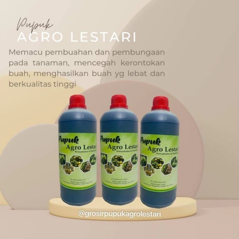 Jual Paket 3 Botol_Pupuk Agro Lestari Kemasan 1 Liter Pupuk Penyubur Dan Pelebat | Shopee Indonesia