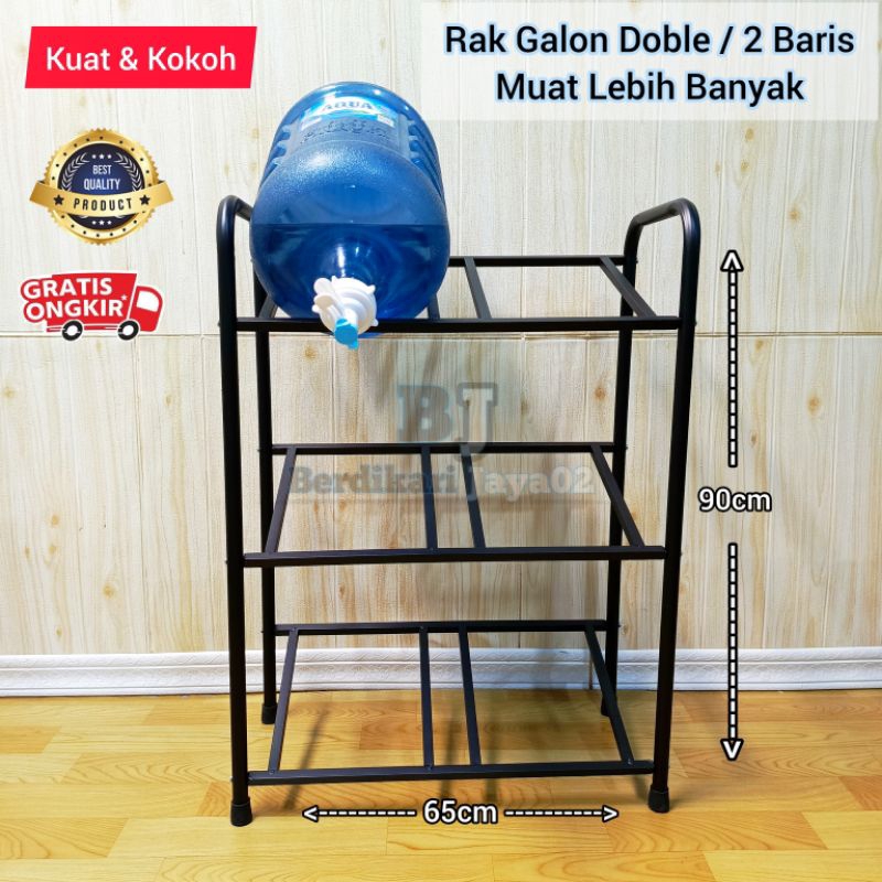 Jual Rak Galon Air / Rak Galon Dobel 3 Susun / Bisa Menampung 6 Galon ...