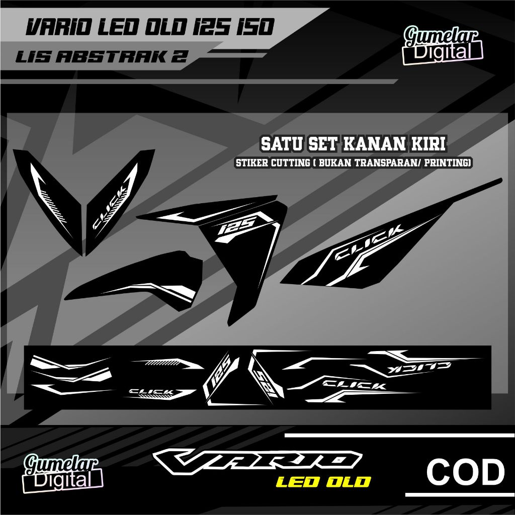 Jual CUTTING STIKER SIMPEL HONDA VARIO LED OLD 125 150 CUTTING STIKER ...
