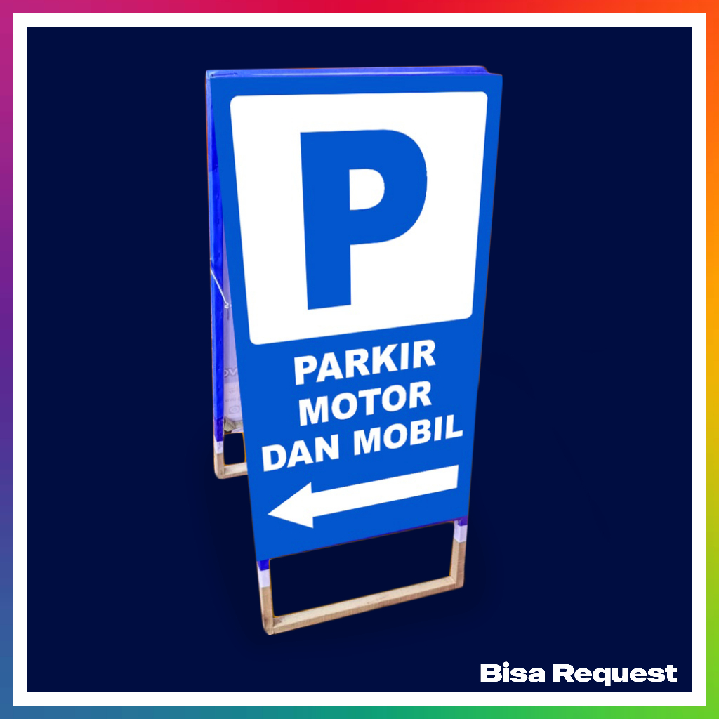 Jual Standing Banner Kayu Fullset Rambu Parkir Lalu Lintas | Shopee ...