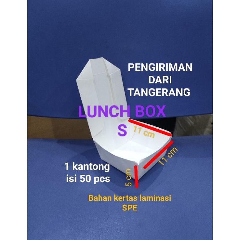 Jual Harga Bersahabat Paper lunch box size S Box Take Away kotak makan ...