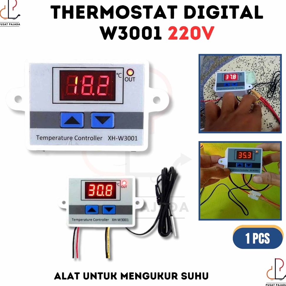 Jual HWC Thermostat Digital AC 22V Termostat Alat Pengatur Suhu Panas Dingin Pengukur Suhu Mesin ...