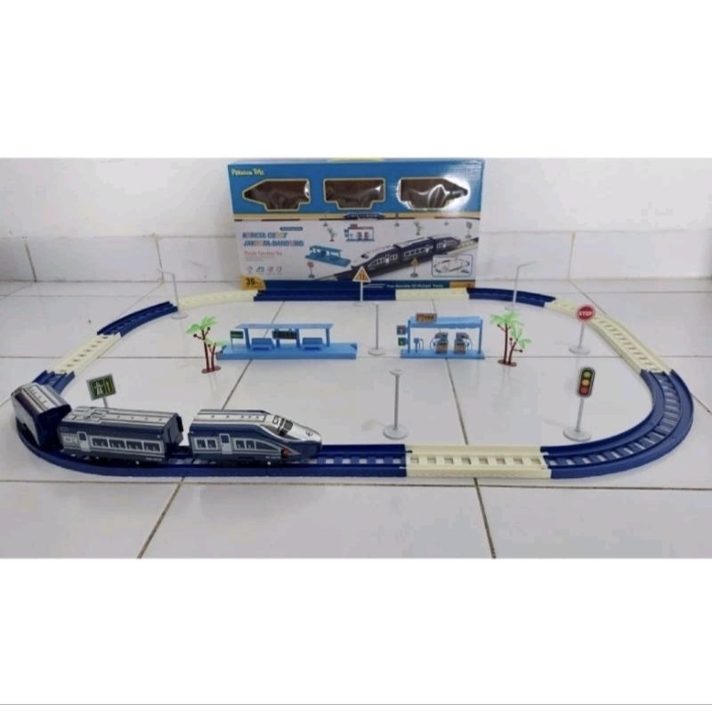 Jual DIECAST KERETA API MAINAN TRAIN LOKOMOTIF ALLOY REL GANDENG CEPAT JAKARTA BANDUNG MRT ...