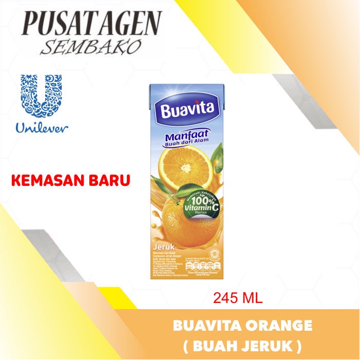 Jual BUAVITA JUICE ORANGE 245 ML JUS JERUK 245ML MINUMAN SARI BUAH | Shopee Indonesia