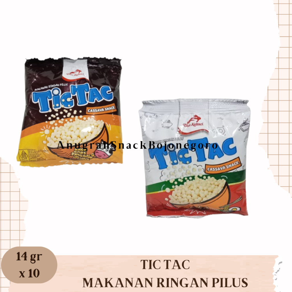 Jual Tic Tac Makanan Ringan Pilus Renceng 14gr x 10 (Sapi Panggang / Mi ...