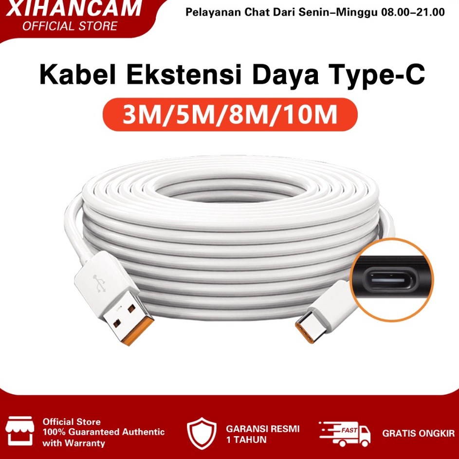Jual WRw XIHANCAM Kabel Data Type C Kabel Pengisian 3 1 Meter Cable ...