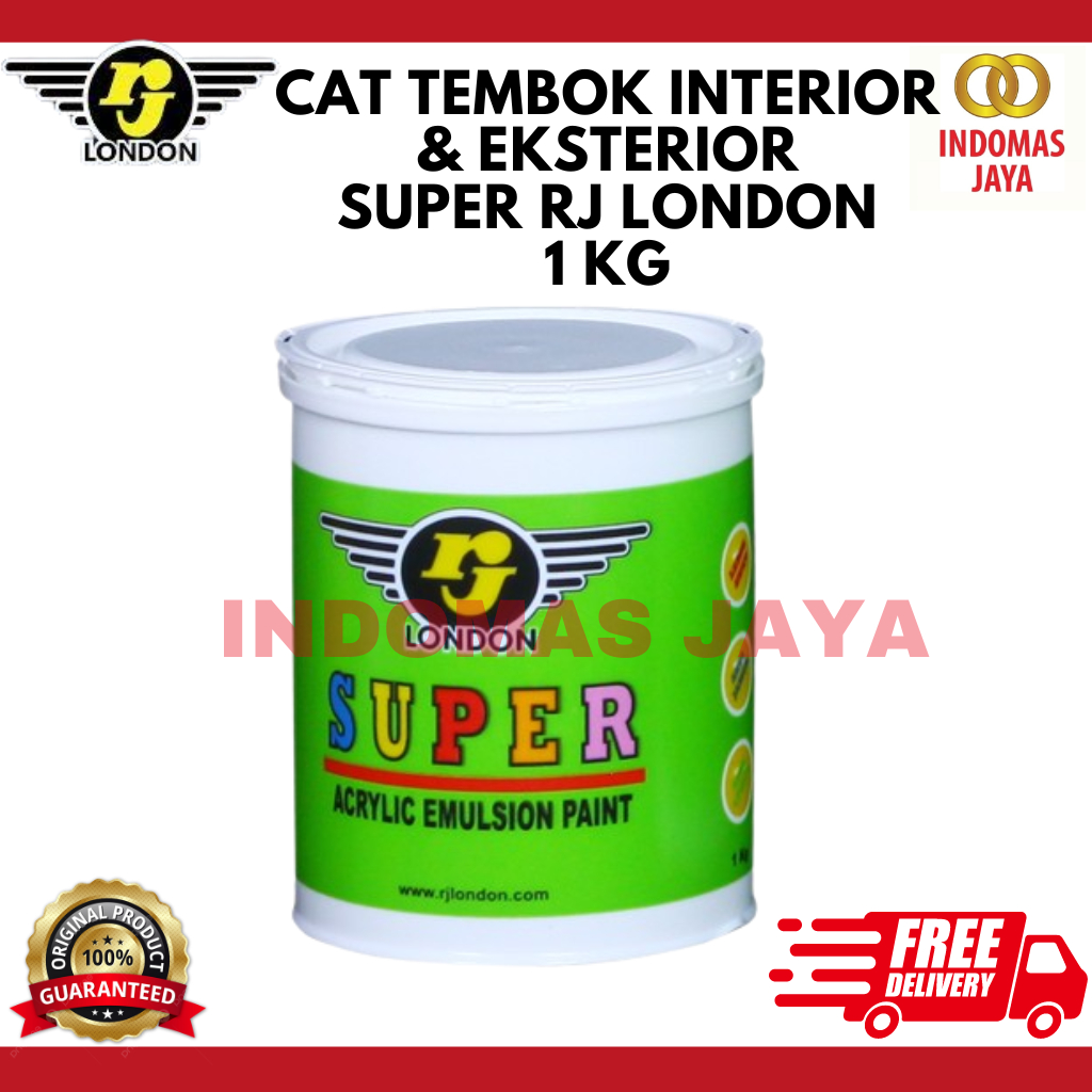 Jual CAT TEMBOK INTERIOR DAN EKSTERIOR SUPER RJ LONDON 1 KG/ CAT AIR ...