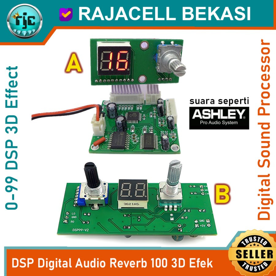 Jual DSP Digital Reverb 99 Sound Vocal Effect Audio Processor 3D Echo ...