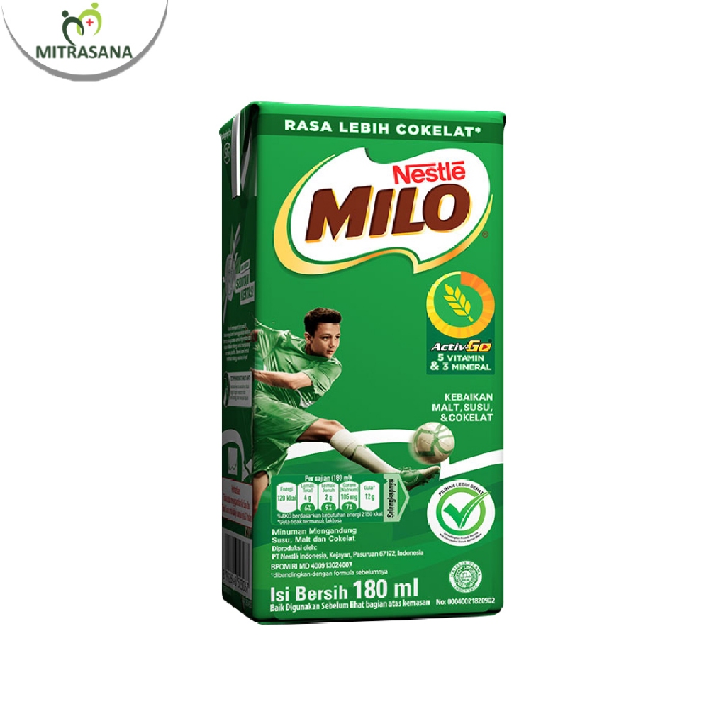 Jual Milo Activ-Go UHT 180ml - minuman cokelat berenergi dalam kemasan karton kotak | Shopee ...