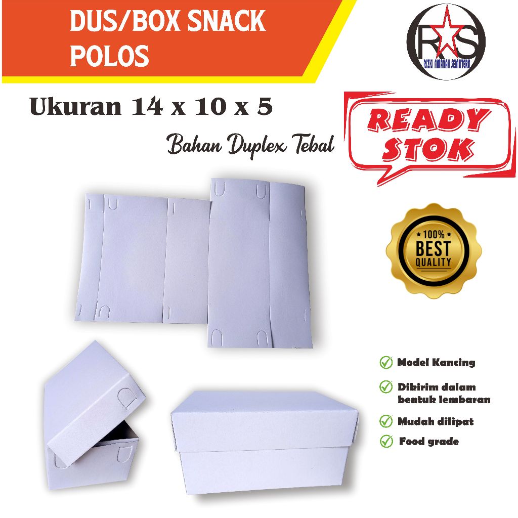Jual Dus Snack / Box Snack / Kotak Snack Polos (Non Air Mineral ...