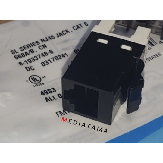 Jual AMP Modular jack cat6 hitam commscope cat 6 Black | Shopee Indonesia