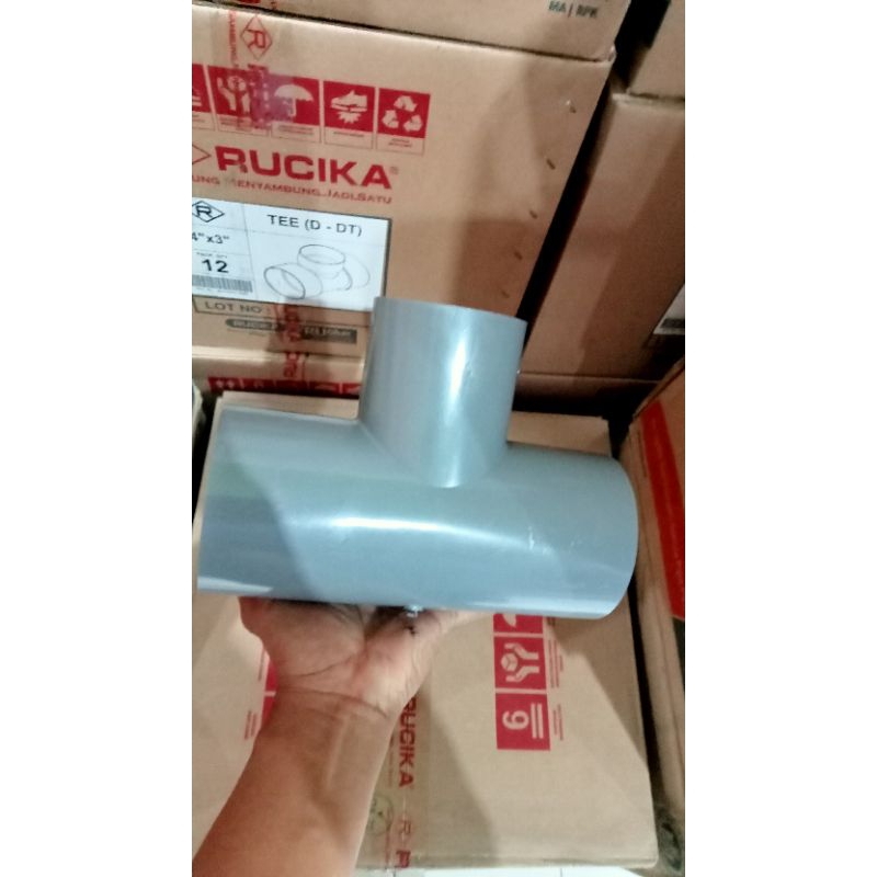 Jual TEE AW 3"X21/2 RUCIKA/PVC TEE AW 3inch x 21/2 inch | Shopee Indonesia