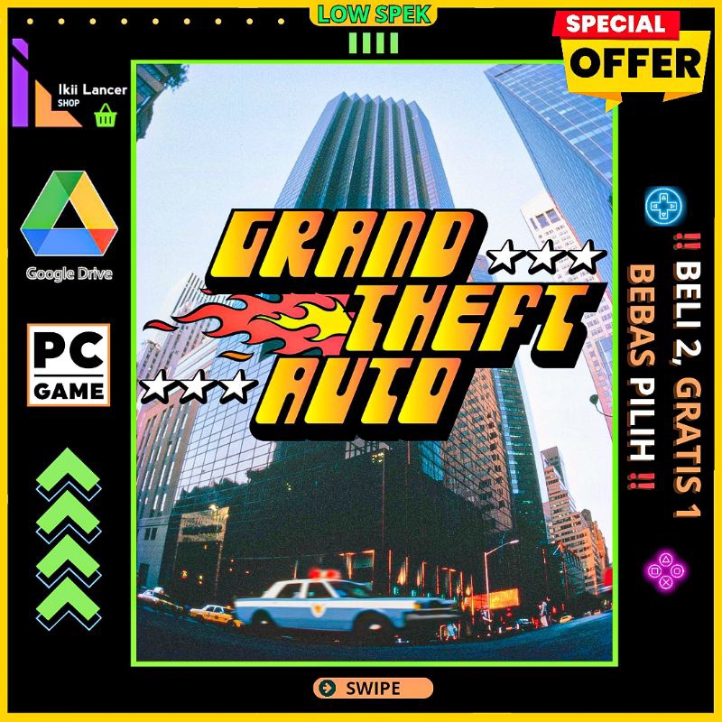 Jual GTA 1 - Grand Theft Auto 1997 - PC LAPTOP GAMES - CARA INSTALL MUDAH! | Shopee Indonesia