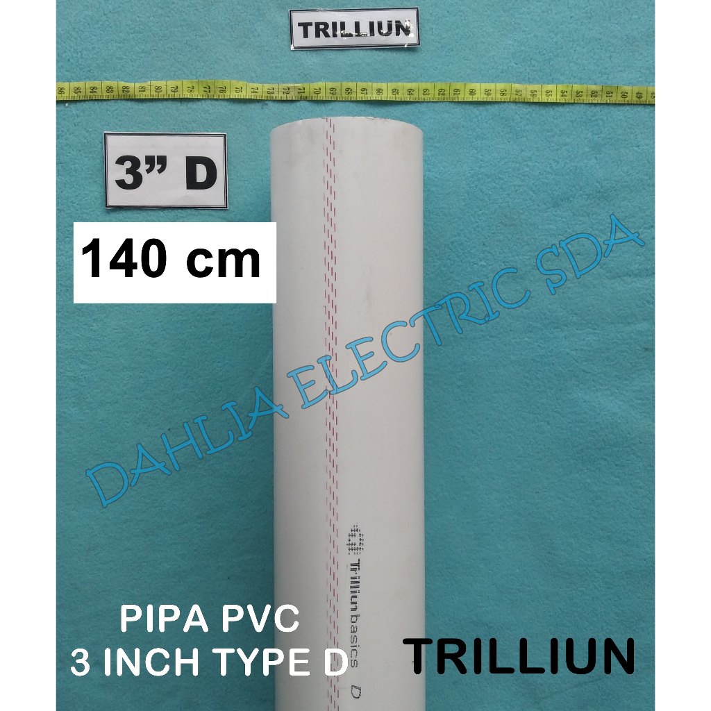 Jual PIPA PVC 3 INCH PANJANG 140CM PUTIH TRILLIUN | Shopee Indonesia
