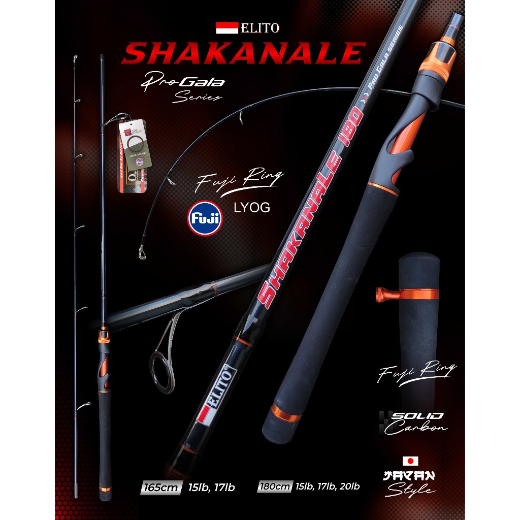 Jual Joran Pancing Elito SHAKANALE Pro Gala Ukuran 165CM-180CM Bahan ...