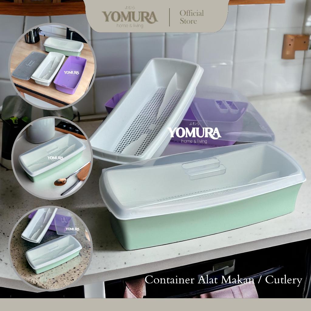 Jual YOMURA Container Alat Makan Sendok Garpu Wadah Tempat Cutlery ...