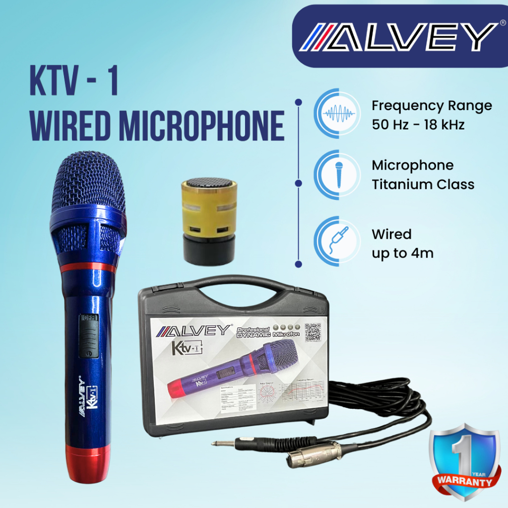 Jual ALVEY MIC KABEL KTV-1 Microphone Mik Mikrofon Kabel | Shopee Indonesia