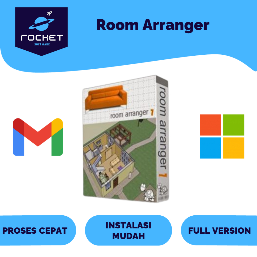 Jual Room Arranger 9 Full Version, No Trial Lifetime Permanent | Software Home Design 3D & 2D ...
