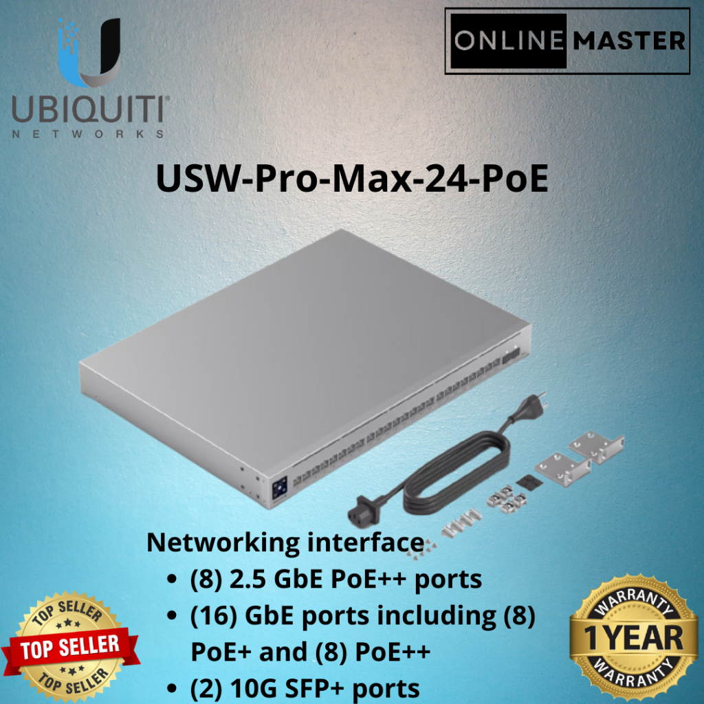 Jual Ubiquiti Pro Max 24 PoE USW-Pro-Max-24-PoE (400W) | Shopee Indonesia
