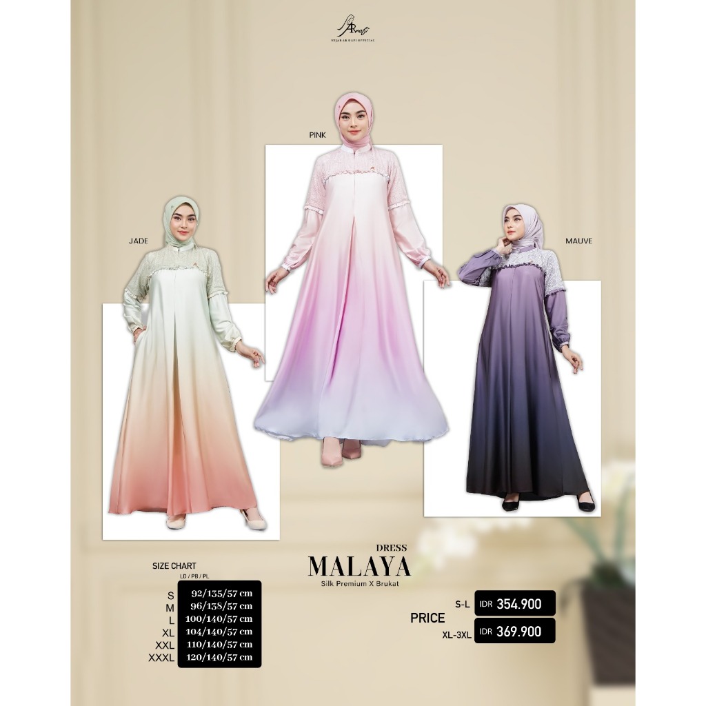 Jual Gamis Dress Lebaran Kondangan Ar Rafi Malaya Dress Terbaru 2024 ...