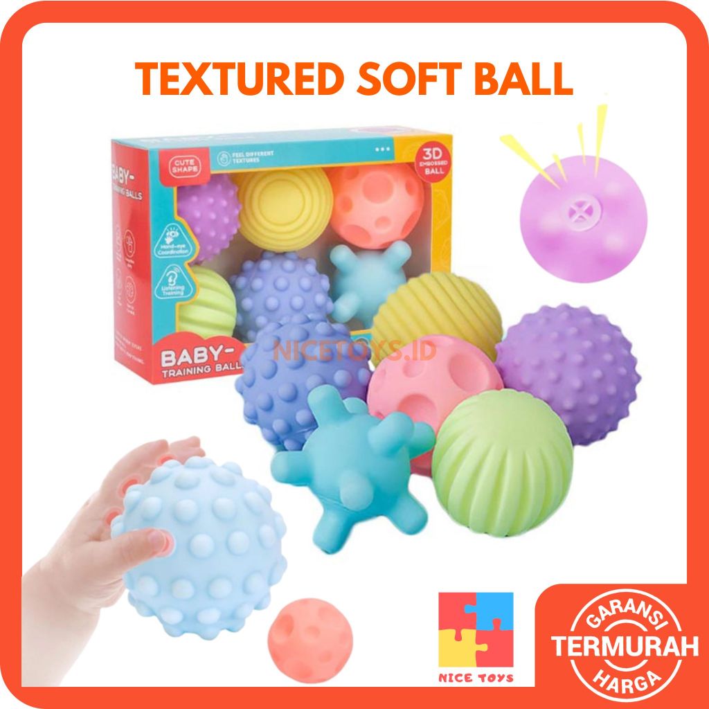 Jual Textured Soft Ball Mainan Bola Karet Anak Bola Karet Mainan Bayi ...